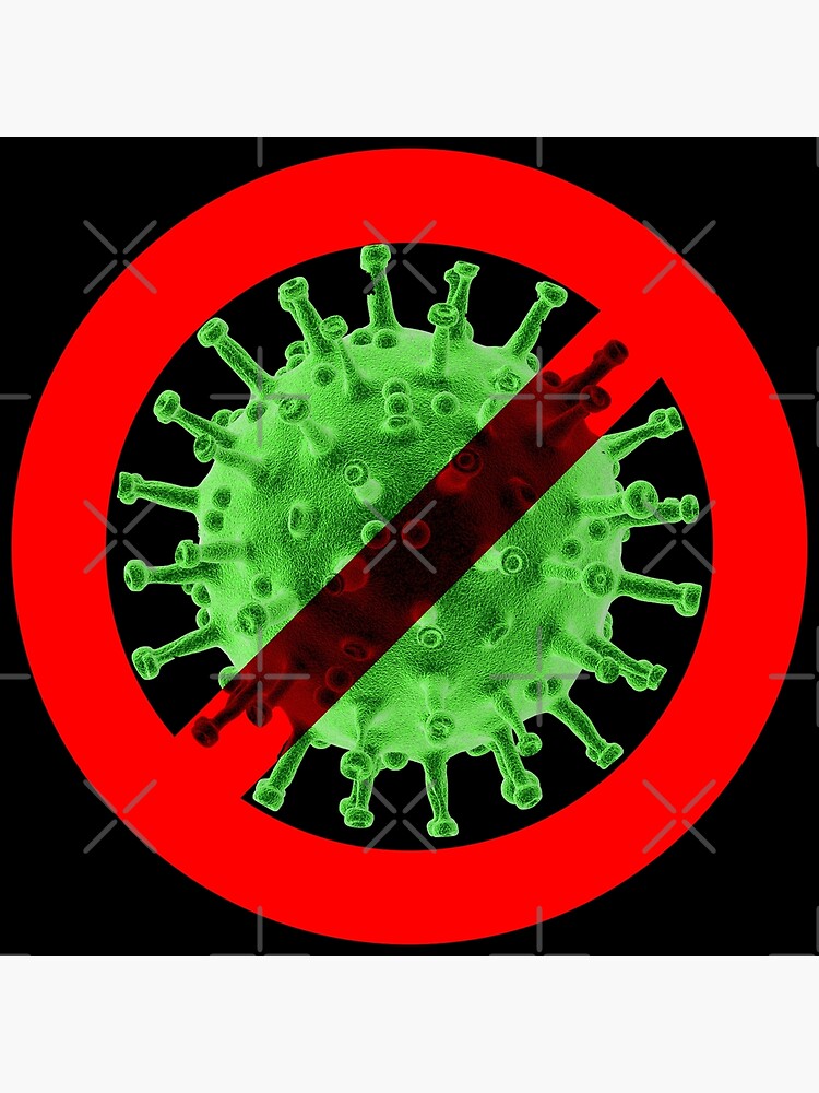 "Virus free zone sign - green and nasty" Poster by NerdySherds | Redbubble