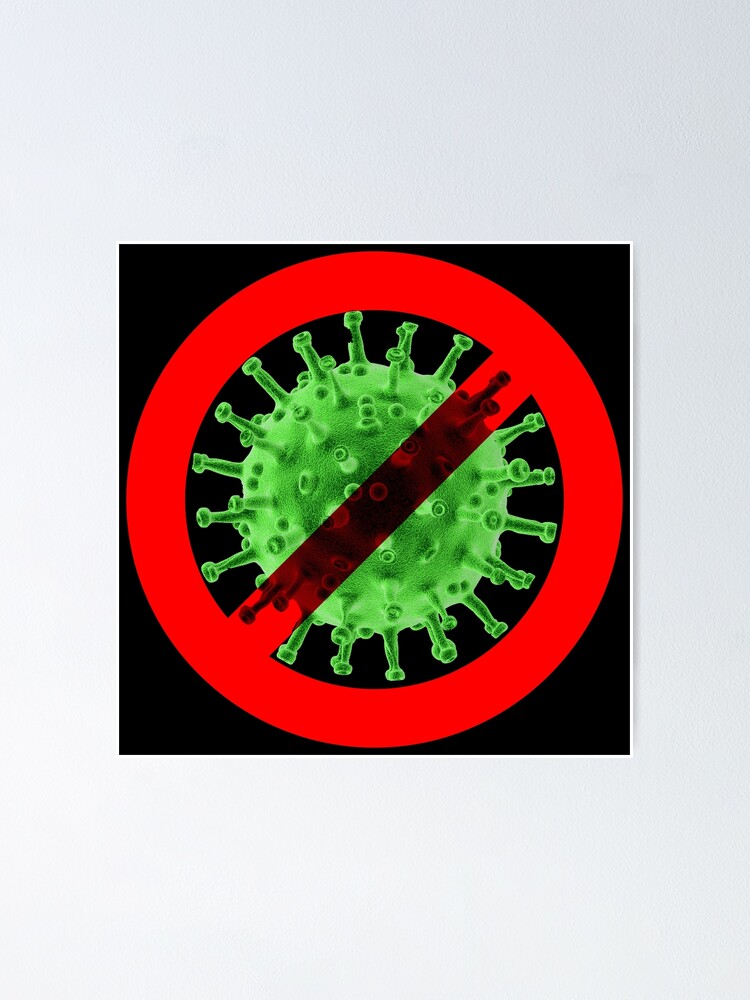 "Virus free zone sign - green and nasty" Poster by NerdySherds | Redbubble