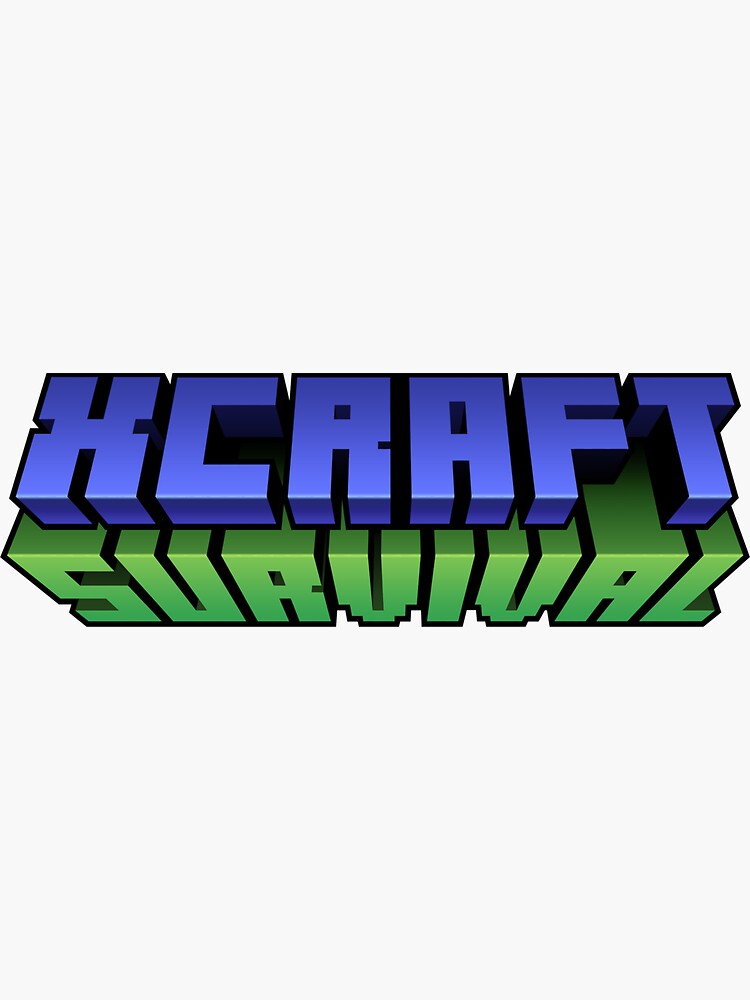 "XCraft Survival Logo" Sticker by MasonX3 | Redbubble