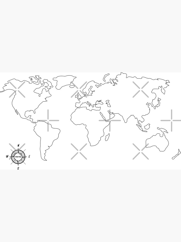 "World Map Outline" Poster by NataliiaM | Redbubble