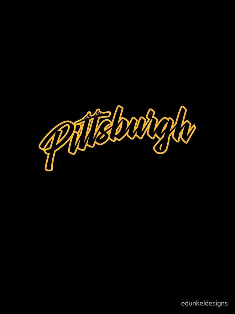 "Pittsburgh Script Logo" iPhone Case for Sale by edunkeldesigns | Redbubble
