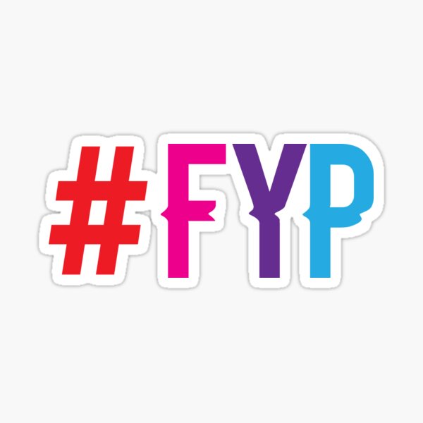 "for you page" Sticker for Sale by queenvicc | Redbubble