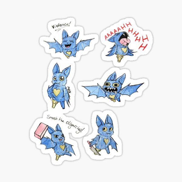 "An adorable bat" Sticker for Sale by Azkre | Redbubble