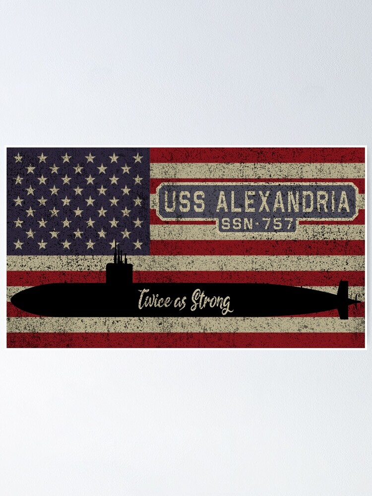 "USS Alexandria SSN-757 Los Angeles–class Fast Attack Submarine Vintage ...