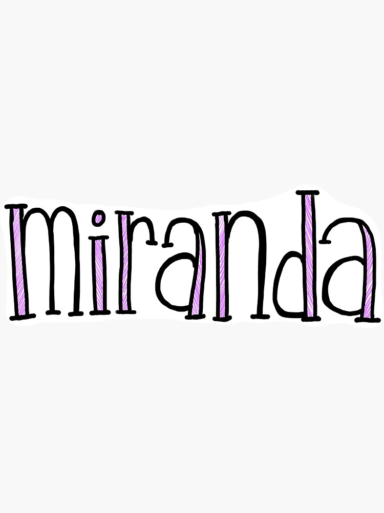 "Miranda" Sticker for Sale by mileah | Redbubble