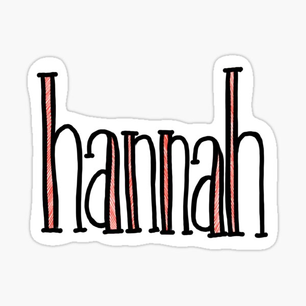 "Hannah" Sticker for Sale by mileah | Redbubble