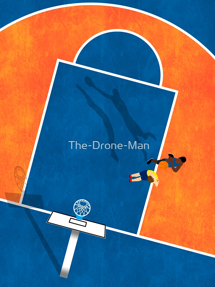 "Shoot Hoops Basketball Court | Aerial Illustration " Sticker for Sale ...