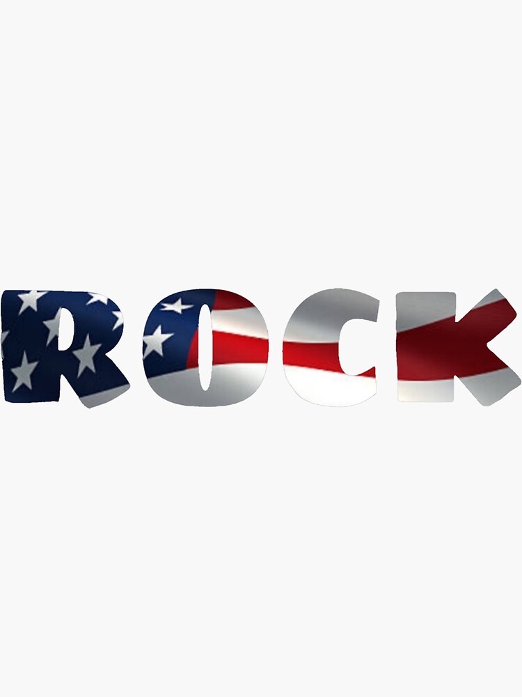 "Rock American Flag" Sticker for Sale by DnTheory | Redbubble