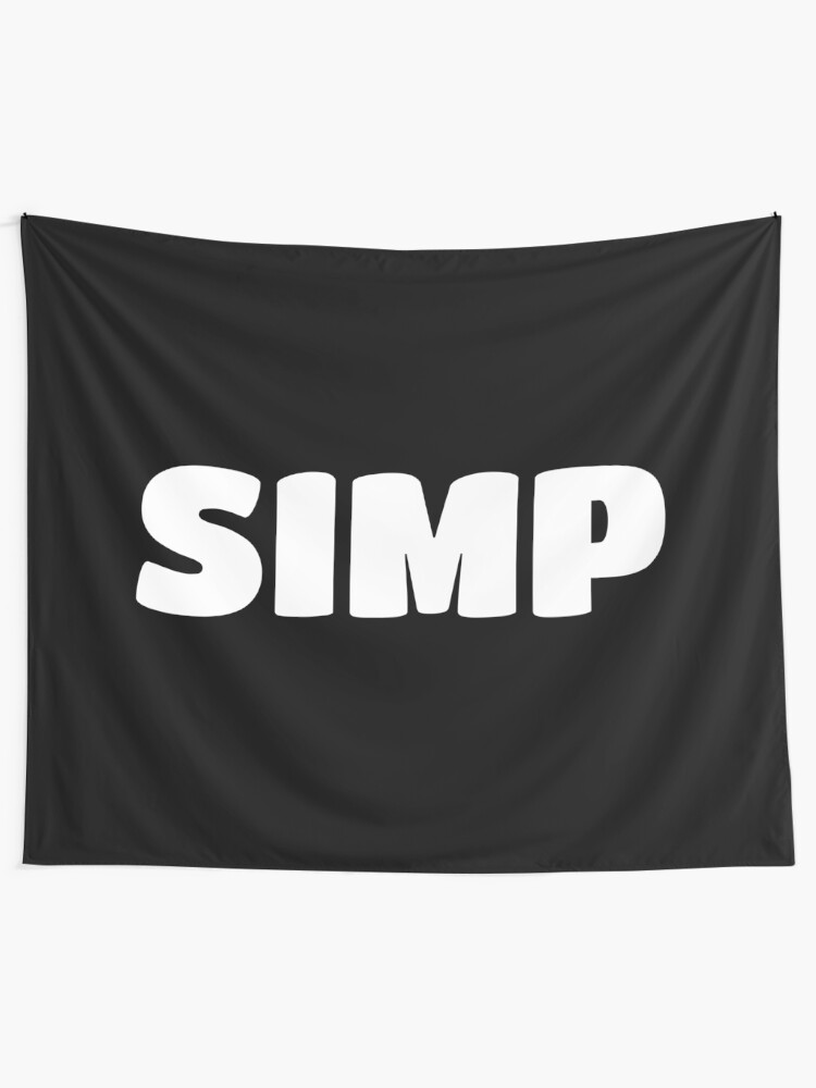 "Funny Simp logo design" Tapestry by TryStar | Redbubble