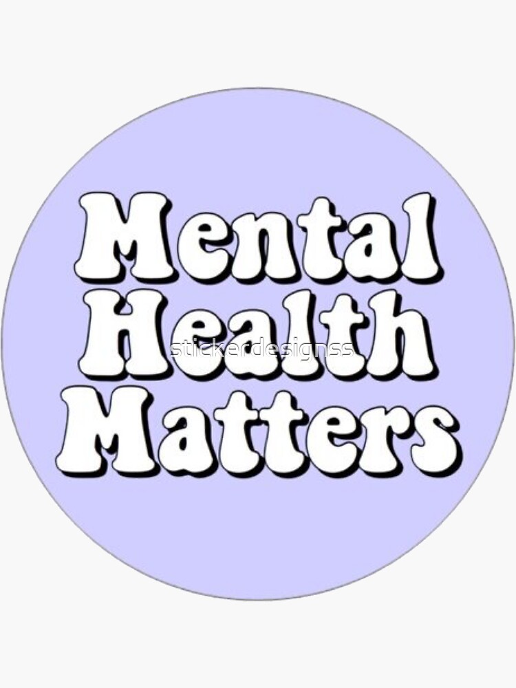 "Purple mental health matters" Sticker by stickerdesignss | Redbubble
