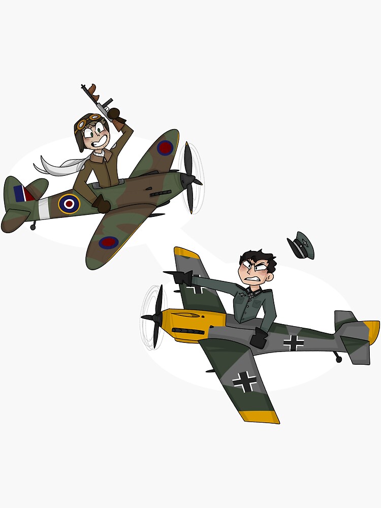 "Dogfight!" Sticker for Sale by Krakentea | Redbubble