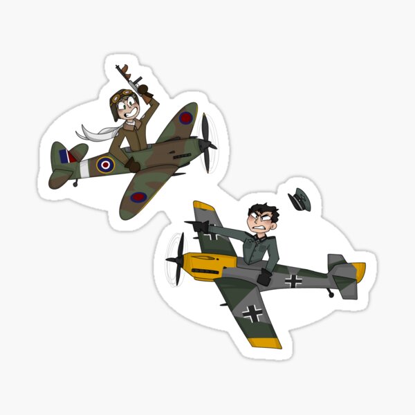 "Dogfight!" Sticker for Sale by Krakentea | Redbubble