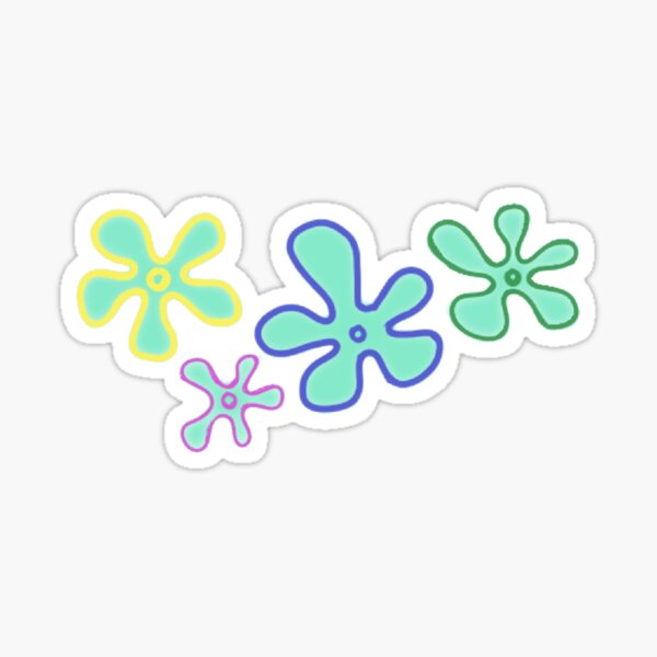 "Spongebob Flowers" Sticker by sarapadula | Redbubble