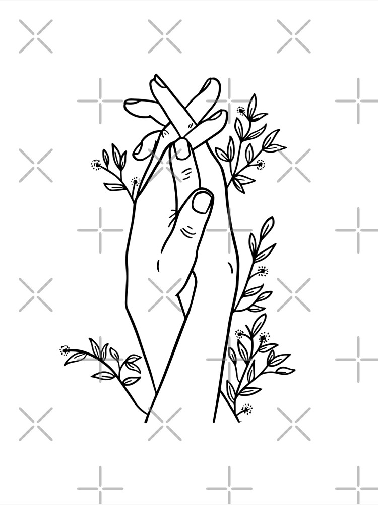 "Hands Holding Minimal Line Art Art" Art Print for Sale by ...