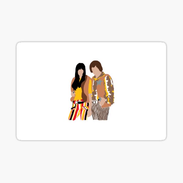"Sonny and Cher" Sticker for Sale by CeciCangelosi | Redbubble