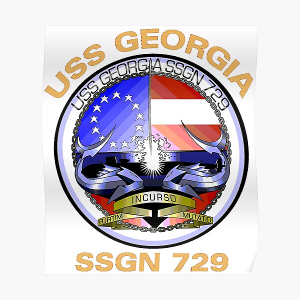 "USS Georgia (SSGN-729) Crest for Dark Colors" Poster by Spacestuffplus ...