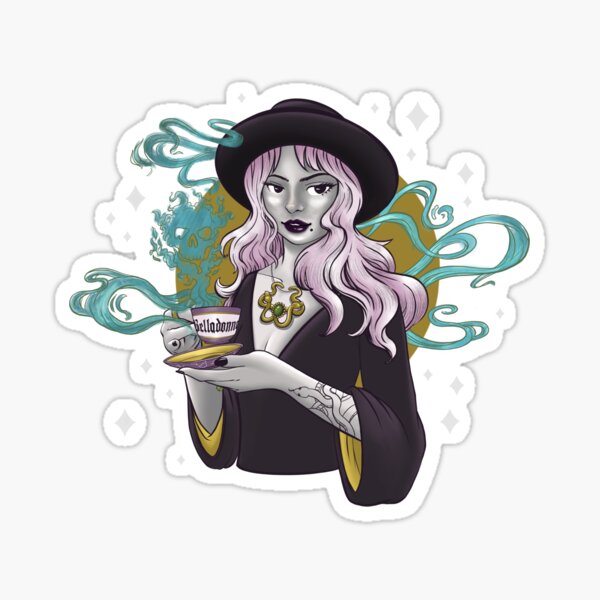 "Inktober 2020: Enchanted" Sticker for Sale by karikun | Redbubble