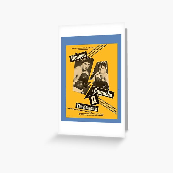 "Boxing t-shirt and poster: 80s super cool boxing poster" Greeting Card ...