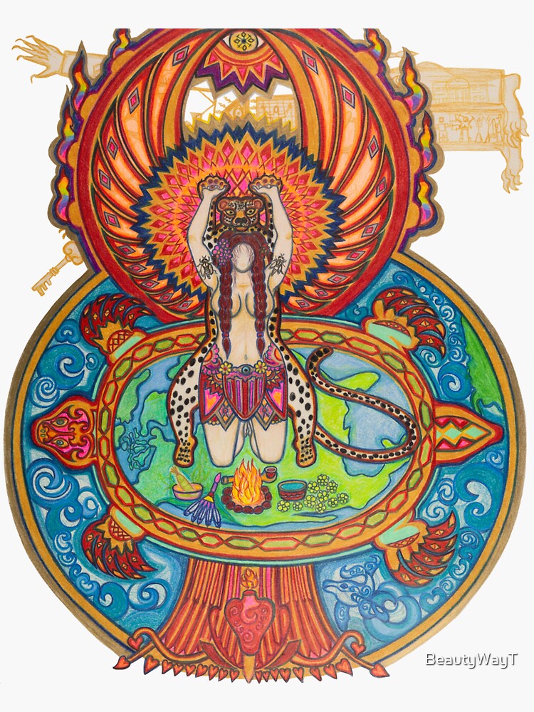 "Return of the Indigenous Heart" Sticker for Sale by BeautyWayT | Redbubble