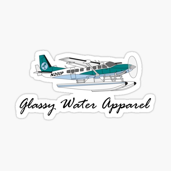 "C208 seaplane "Island Time"" Sticker for Sale by NeckNech | Redbubble