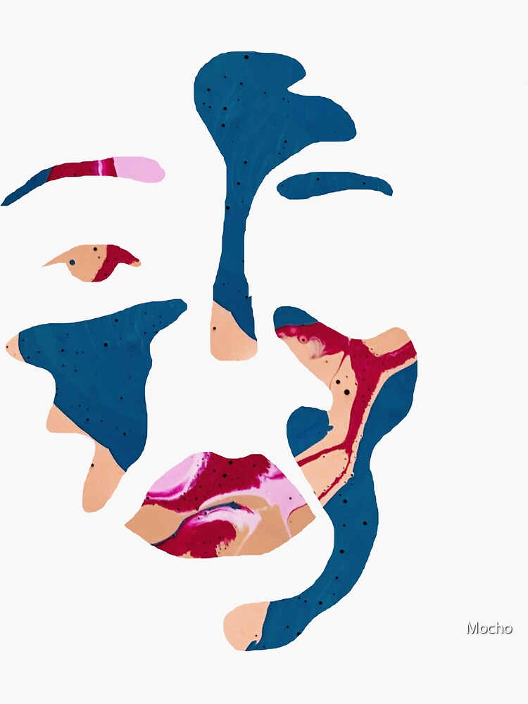 "Woman face" Sticker by Mocho | Redbubble