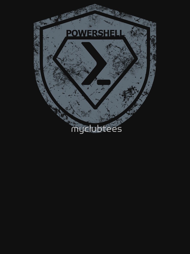 "PowerShell Emblem Gray" Essential T-Shirt for Sale by myclubtees ...
