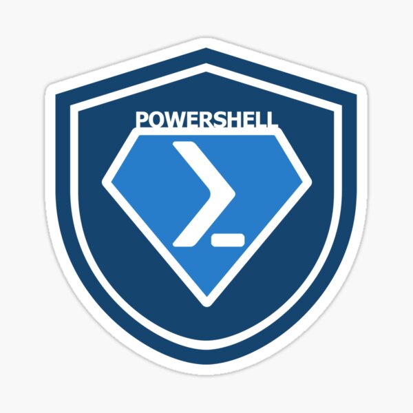 "PowerShell Emblem Blue" Sticker by myclubtees | Redbubble