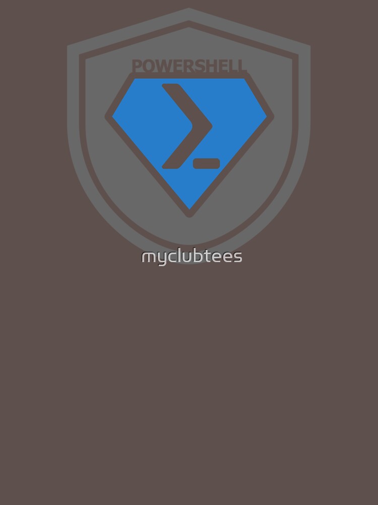 "PowerShell Emblem Gray & Blue" T-shirt for Sale by myclubtees ...