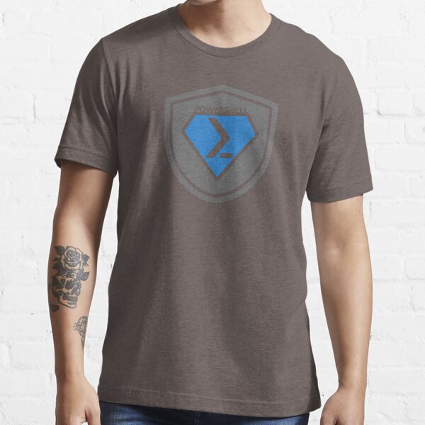 "PowerShell Emblem Gray & Blue" T-shirt for Sale by myclubtees ...