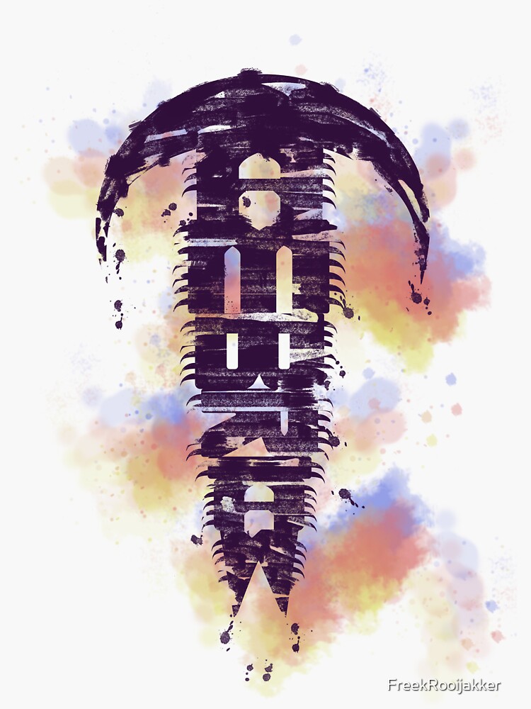 "Cambrian logo paint splashed with coloured background" Sticker for ...