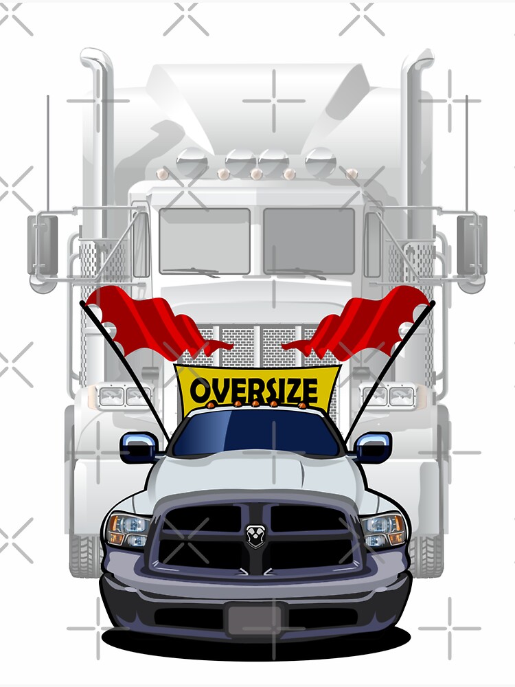 "Cartoon oversize load transporter" Sticker for Sale by Mechanick ...