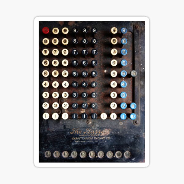 "adding machine" Sticker for Sale by IanByfordArt | Redbubble