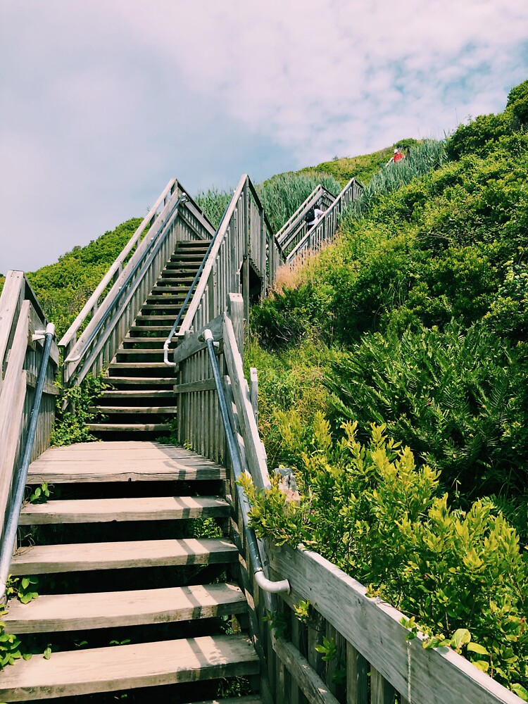 "block island stairs " Sticker for Sale by samantharae6 | Redbubble