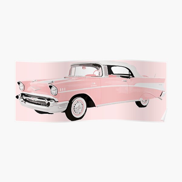 "Vintage Chevrolet Pink | Cars" Poster for Sale by koovox | Redbubble