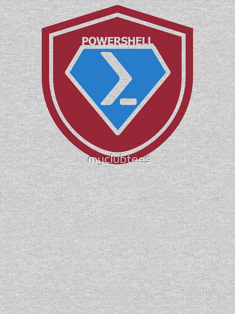 "PowerShell Emblem - Red" T-shirt for Sale by myclubtees | Redbubble ...