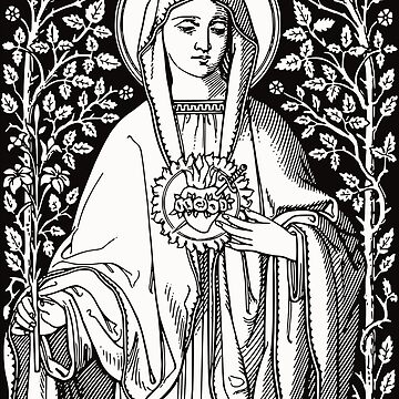 "Vintage Virgin Mary Catholic" Sticker for Sale by Beltschazar | Redbubble