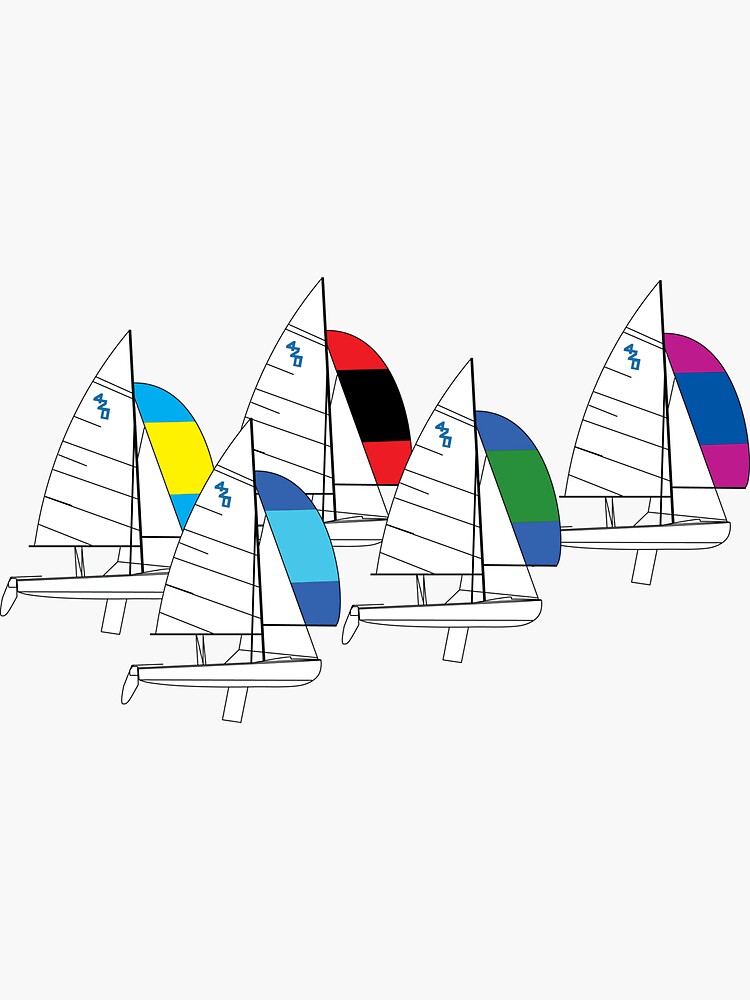 "International 420 Sailboats Racing" Sticker for Sale by CHBB | Redbubble