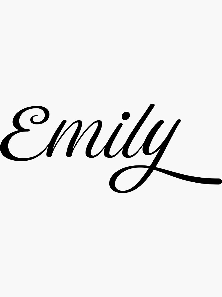 "Name Emily" Sticker for Sale by gulden | Redbubble