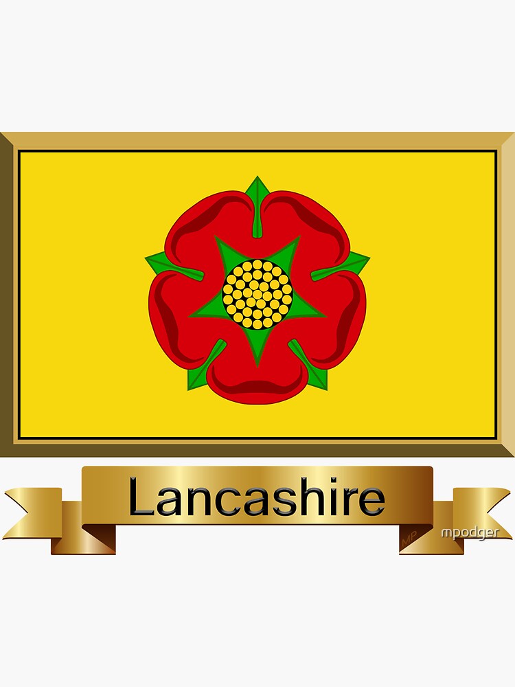 "Lancashire Flag Sticker, Gifts and Products - Named" Sticker by ...
