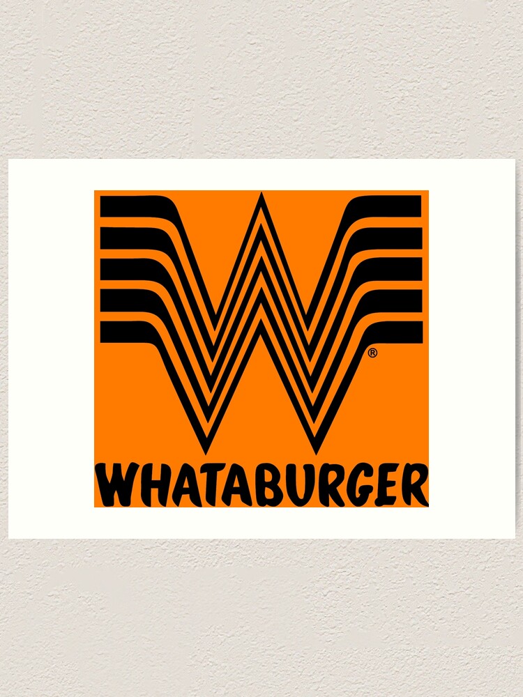 "Whataburger Fast Food Logo Black" Art Print for Sale by MaryLars ...