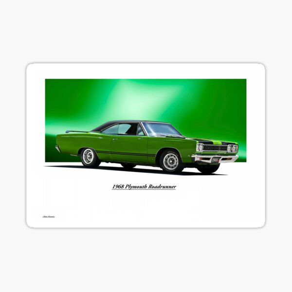 "1968 Plymouth Roadrunner" Sticker by DaveKoontz | Redbubble