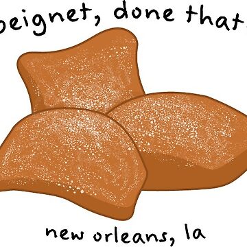 "New Orleans Beignet Sticker" Sticker for Sale by westcreative | Redbubble