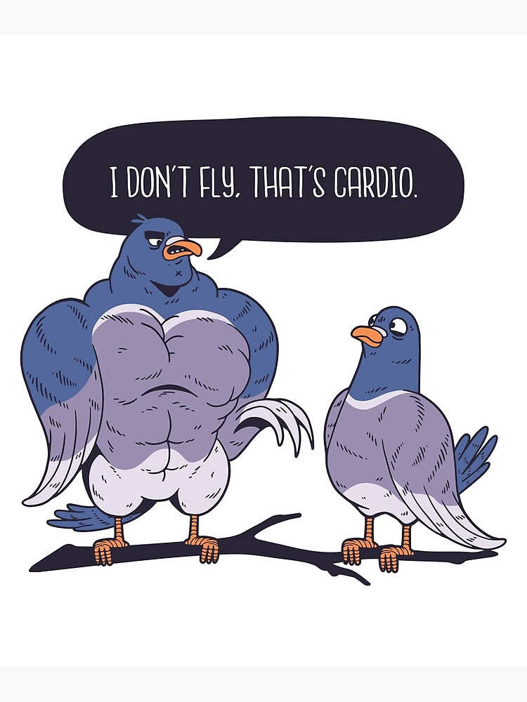 "Bodybuilding pigeon design" Photographic Print for Sale by Maltoni ...