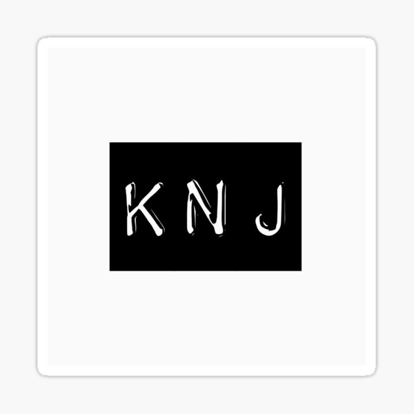 "knj" Sticker for Sale by ahlarson | Redbubble
