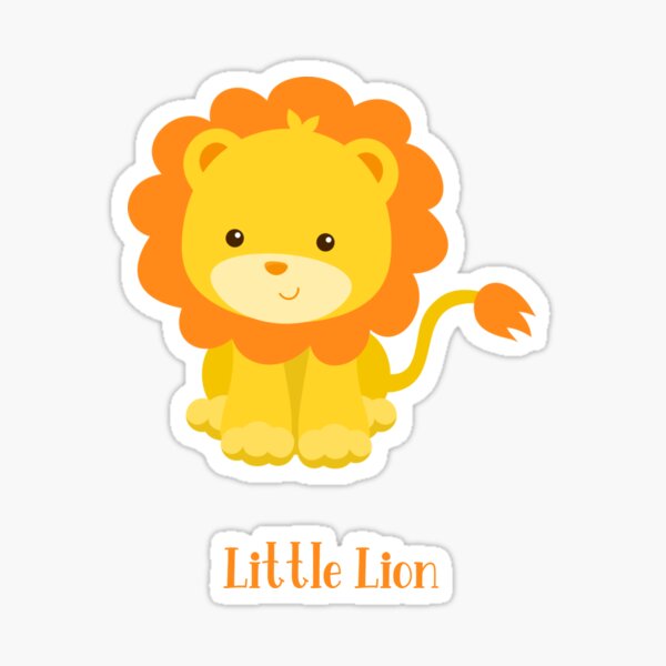 "Little Lion" Sticker for Sale by NunuRB | Redbubble