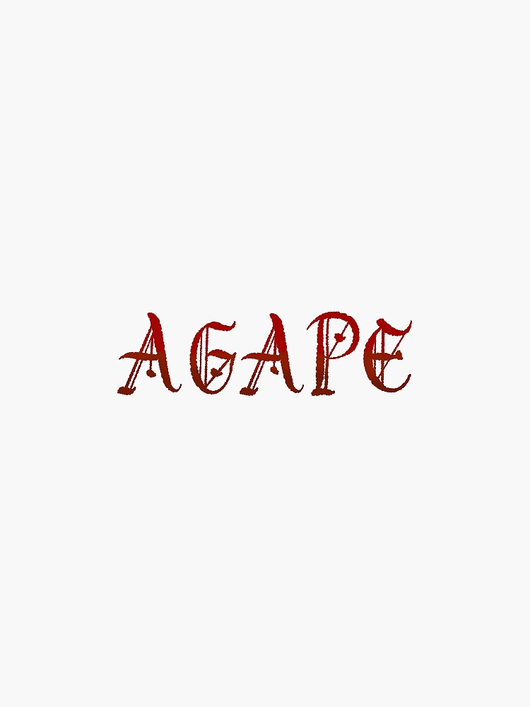 "Agape love- biblical greek" Sticker by erinklokker | Redbubble
