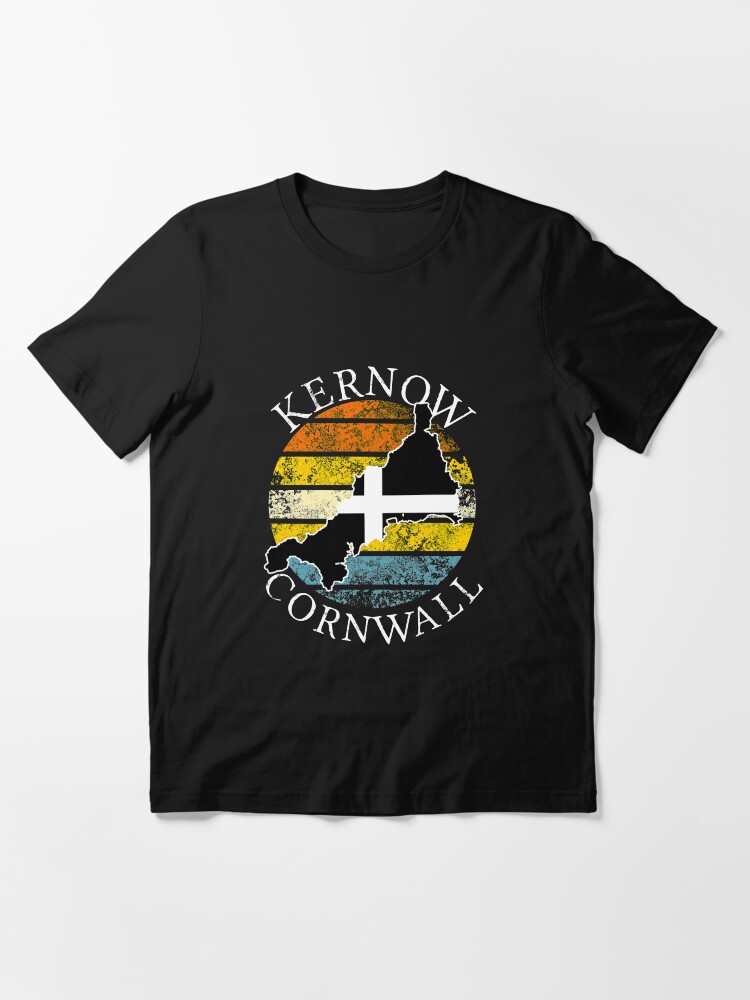 "Kernow Cornwall Cornish Language with Map of Cornwall & Flag" T-shirt ...