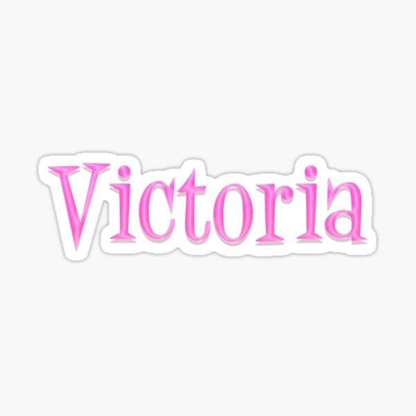"Girl Name Victoria in Pink Panther Cartoon Style" Sticker for Sale by ...