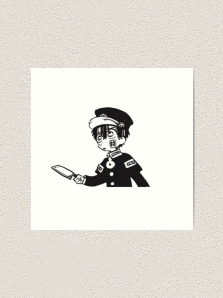 "Confused Hanako with a Knife Manga Cap" Art Print by joojlia | Redbubble