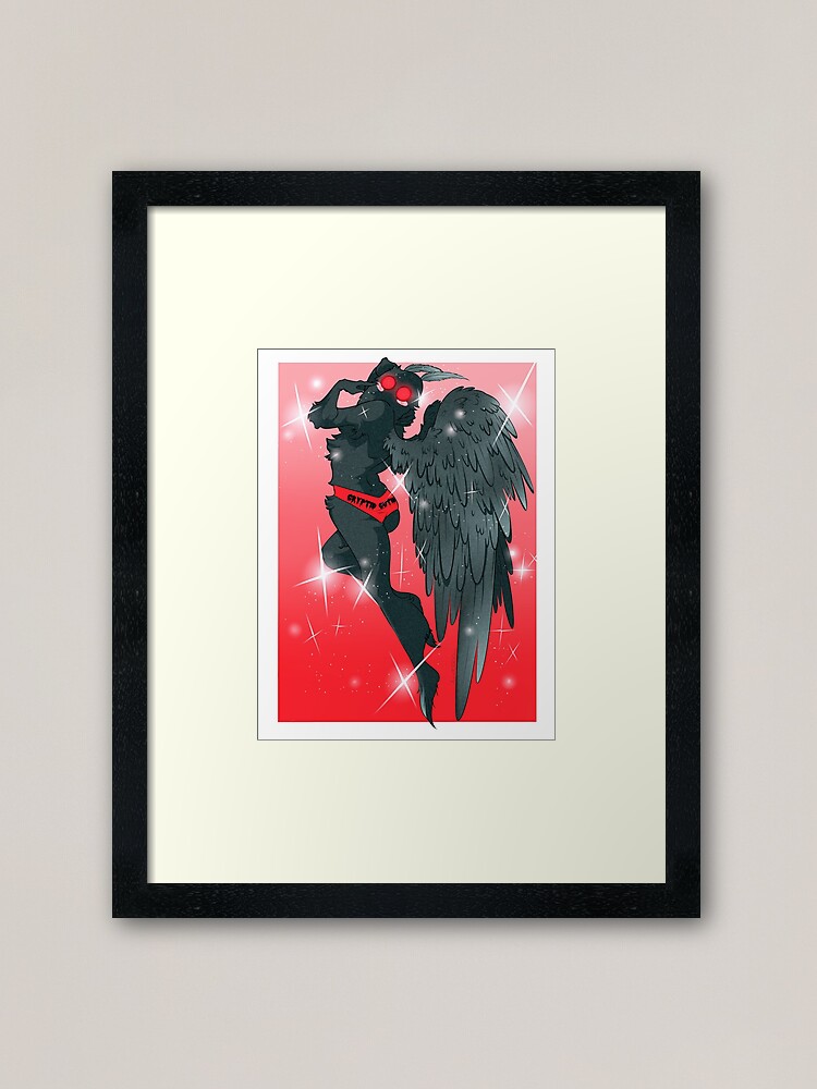 "Cryptid Pinup: Mothman Sexy Kawaii Monster" Framed Art Print for Sale ...